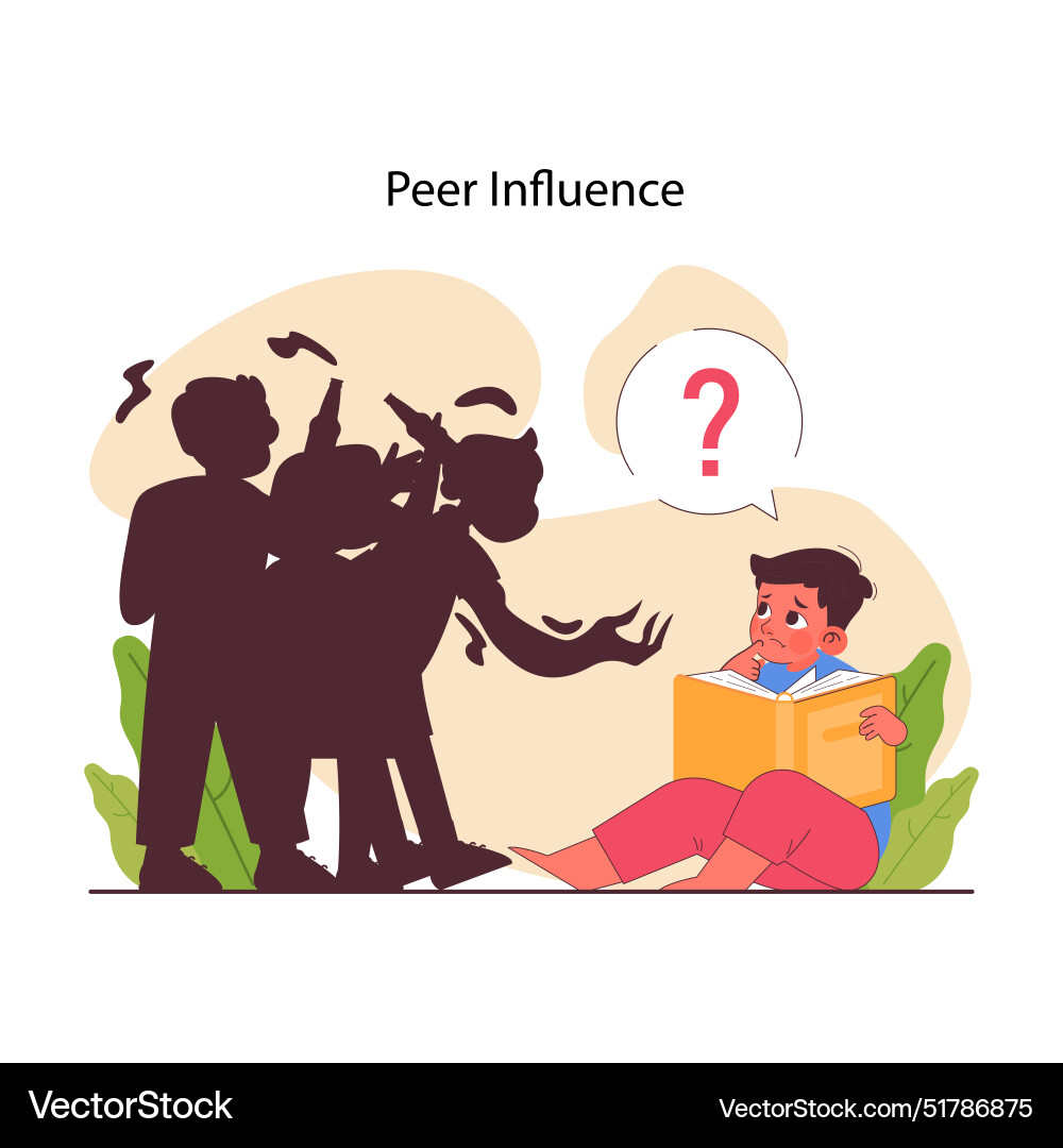 Children socialization peers negative or positive Vector Image