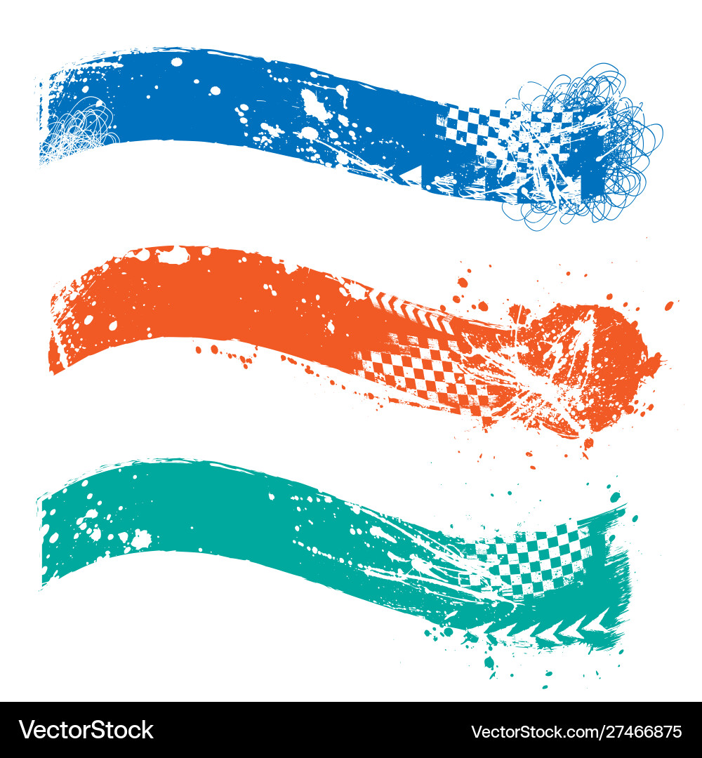 Color abstract grunge race frames Royalty Free Vector Image