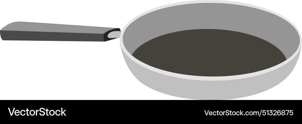 Frying pan icon isolated on white Royalty Free Vector Image