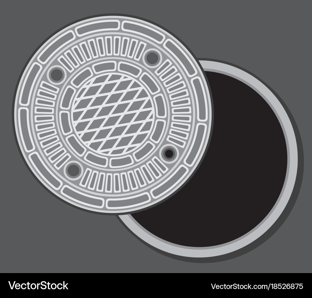 Manhole cover Royalty Free Vector Image - VectorStock