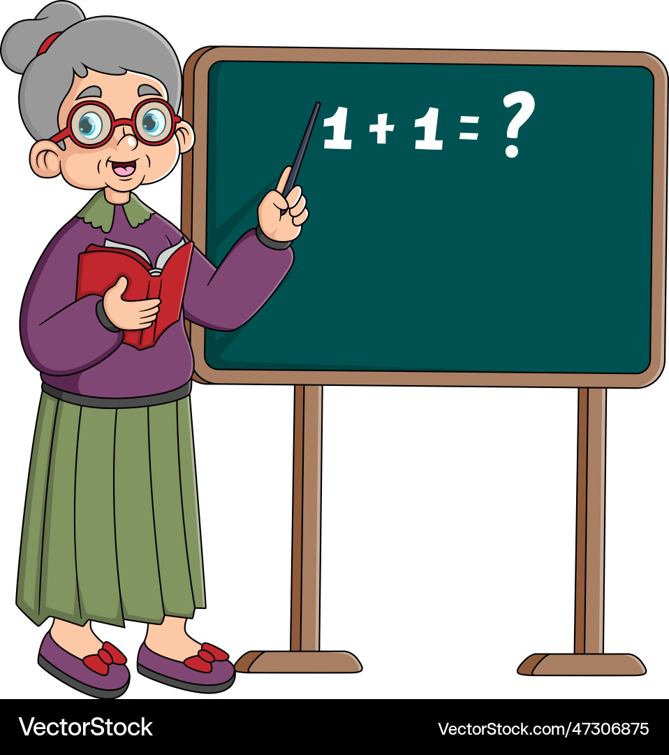 Professor teacher scientist standing near Vector Image