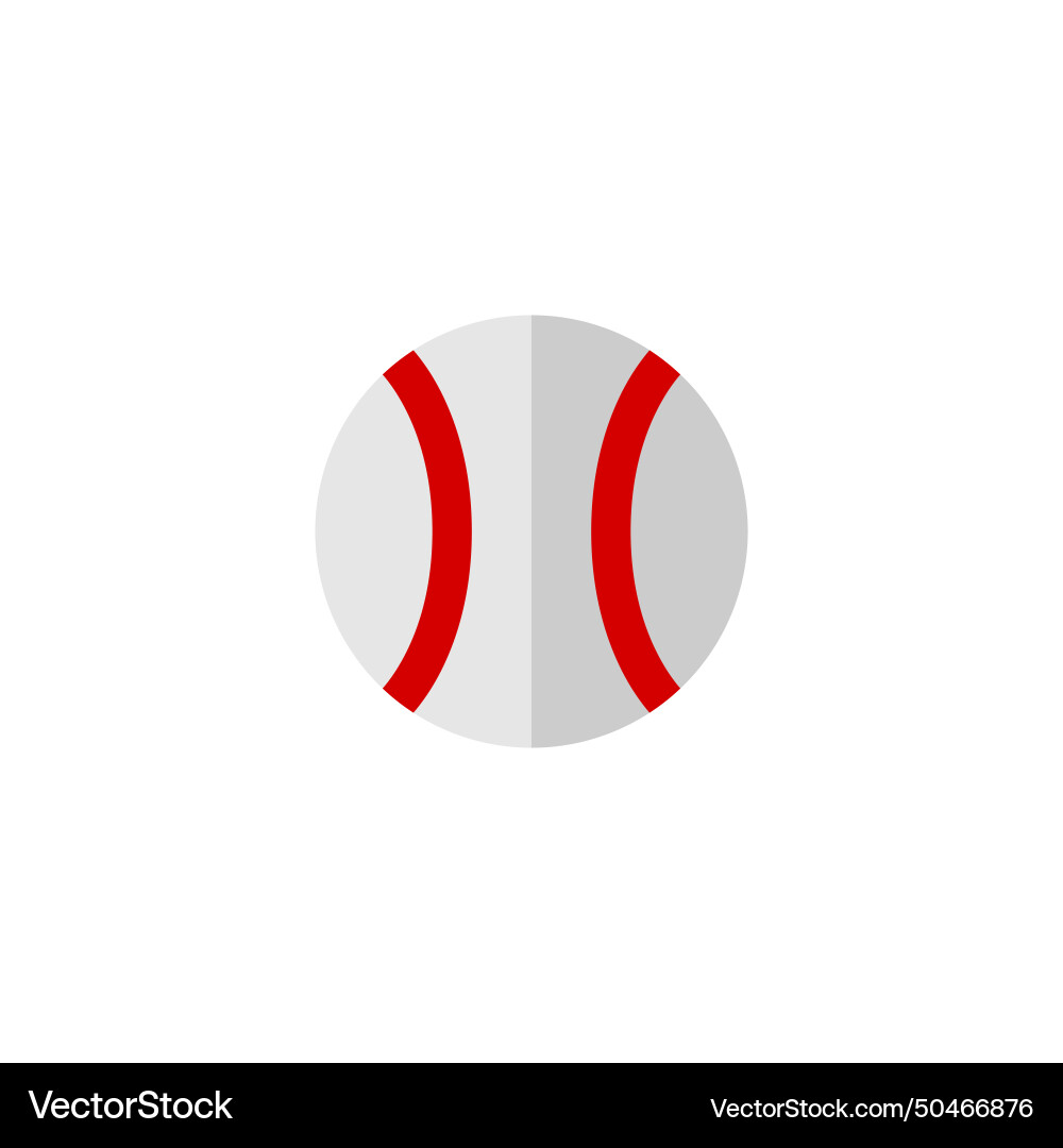 Baseball flat design Royalty Free Vector Image