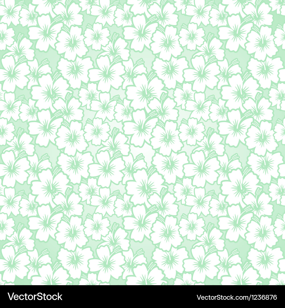 Floral seamless hibiscus pattern Royalty Free Vector Image