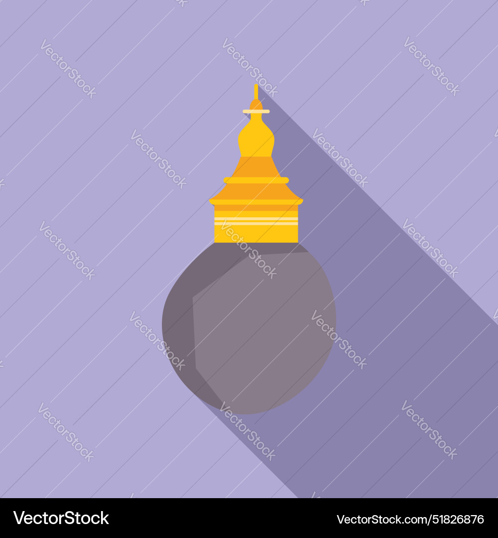Golden chedi tower representing buddhist religion Vector Image