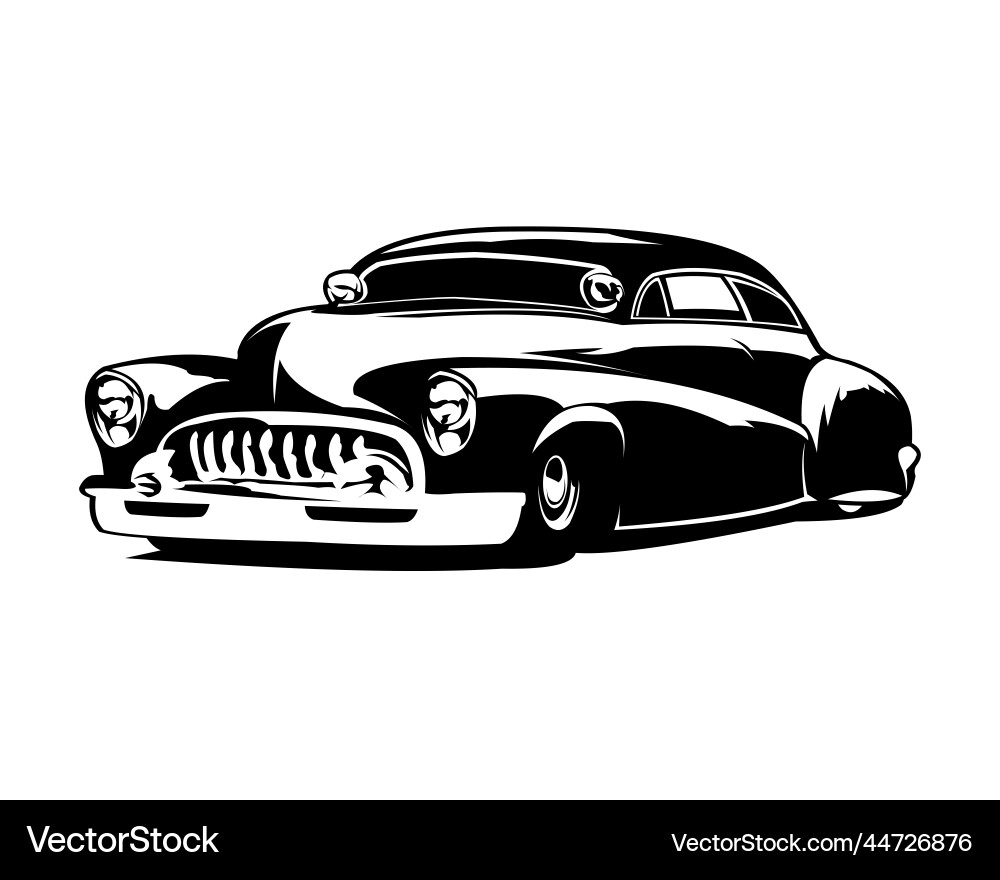 Old classic vintage retro car Royalty Free Vector Image