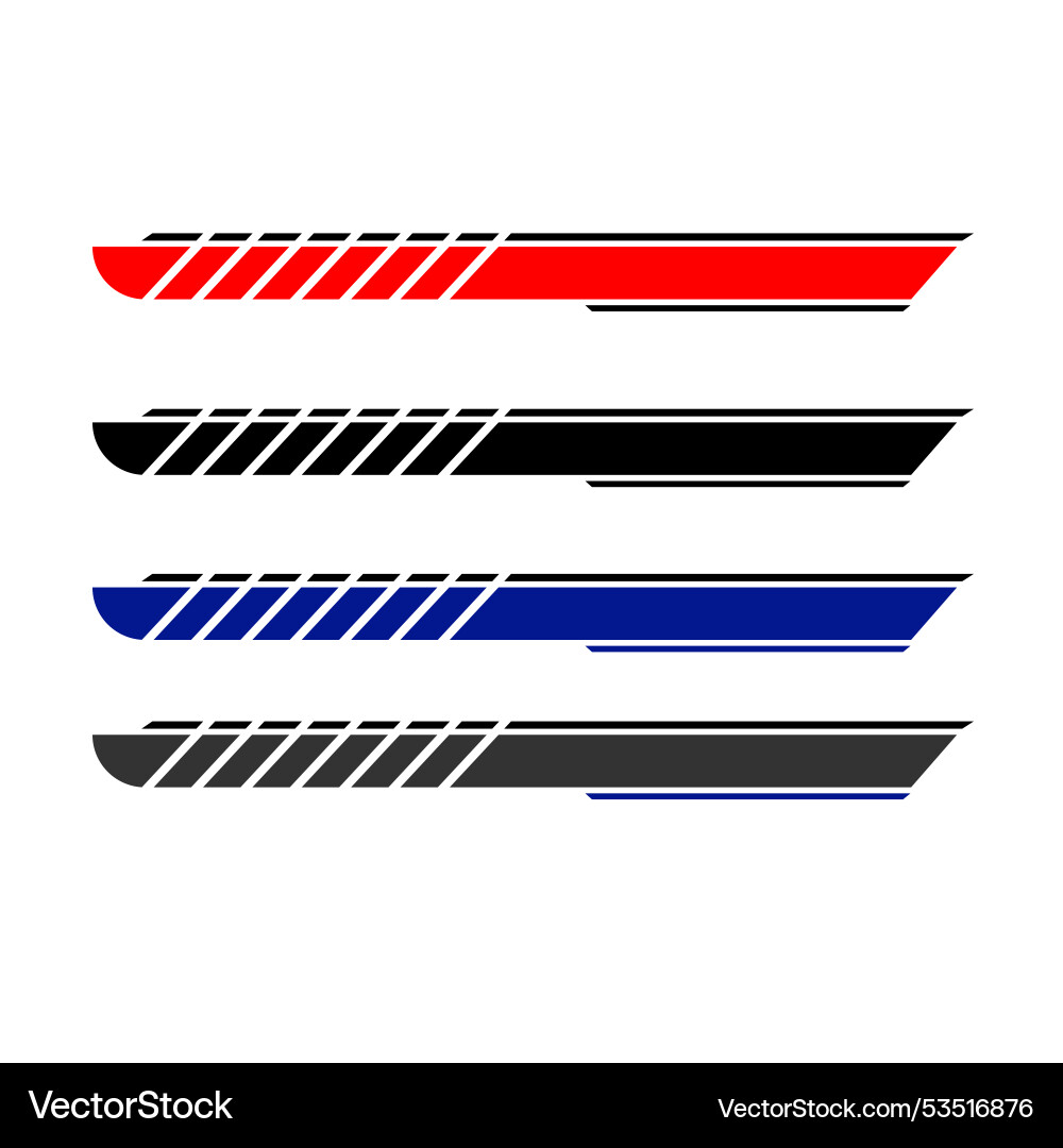 Racing Car Stripes Decal Royalty Free Vector Image