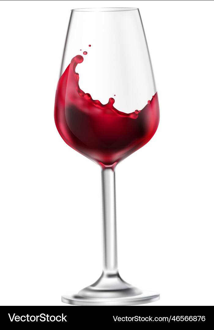 Realistic wine splash Royalty Free Vector Image