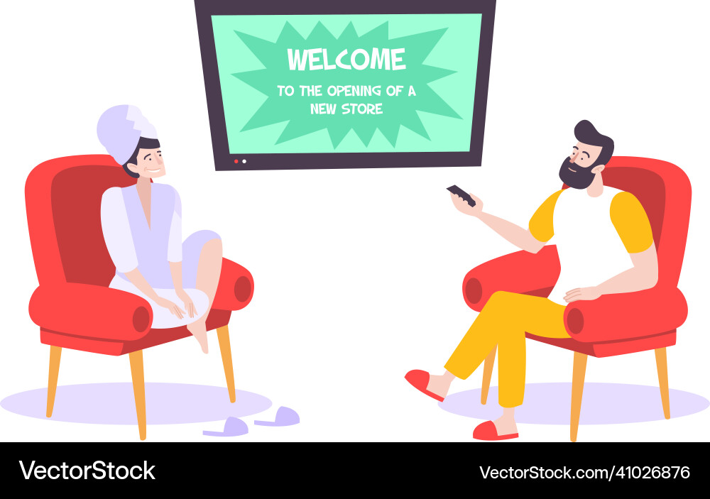 Tv advertising Royalty Free Vector Image - VectorStock