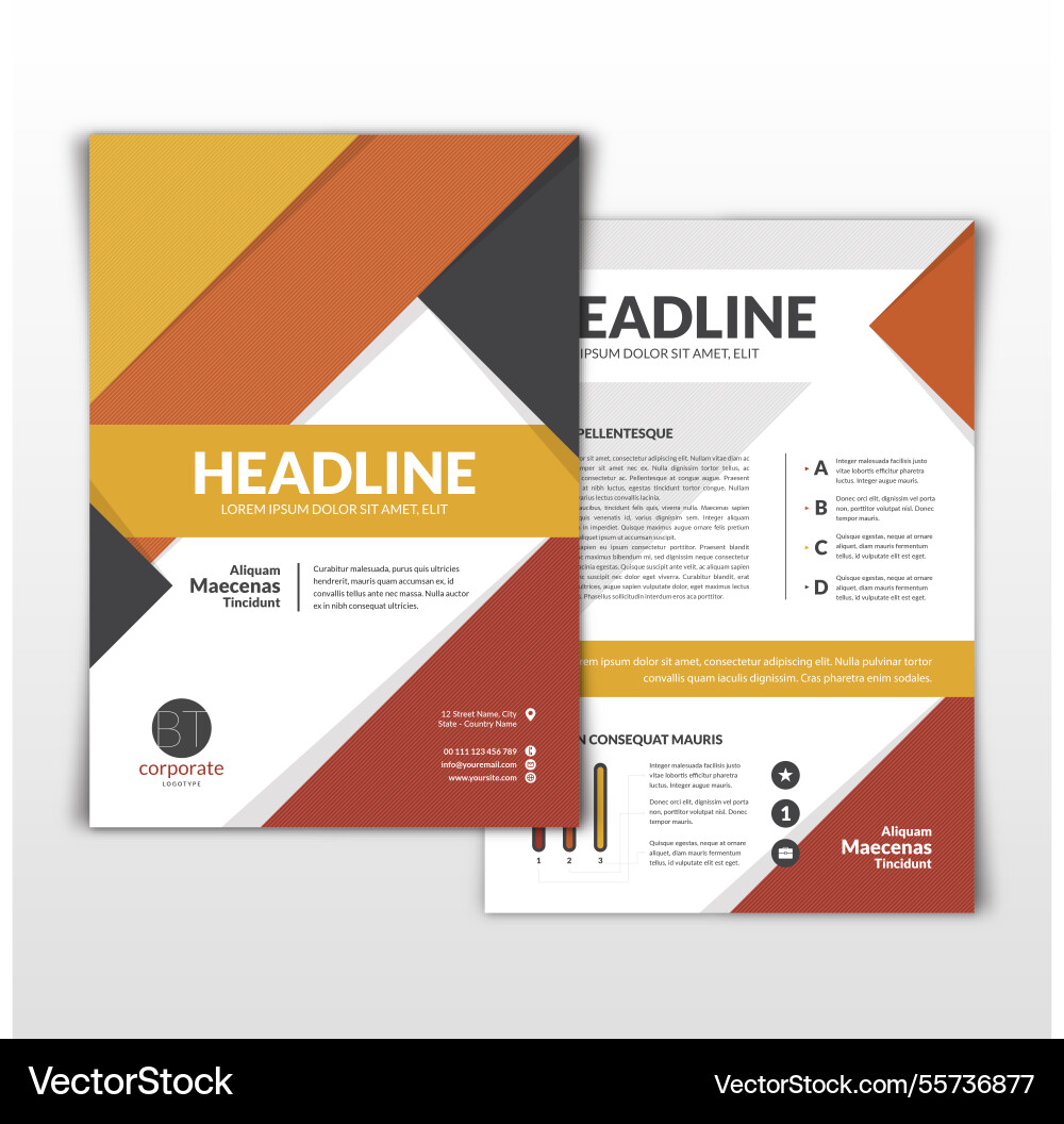 Abstract business brochure template Royalty Free Vector