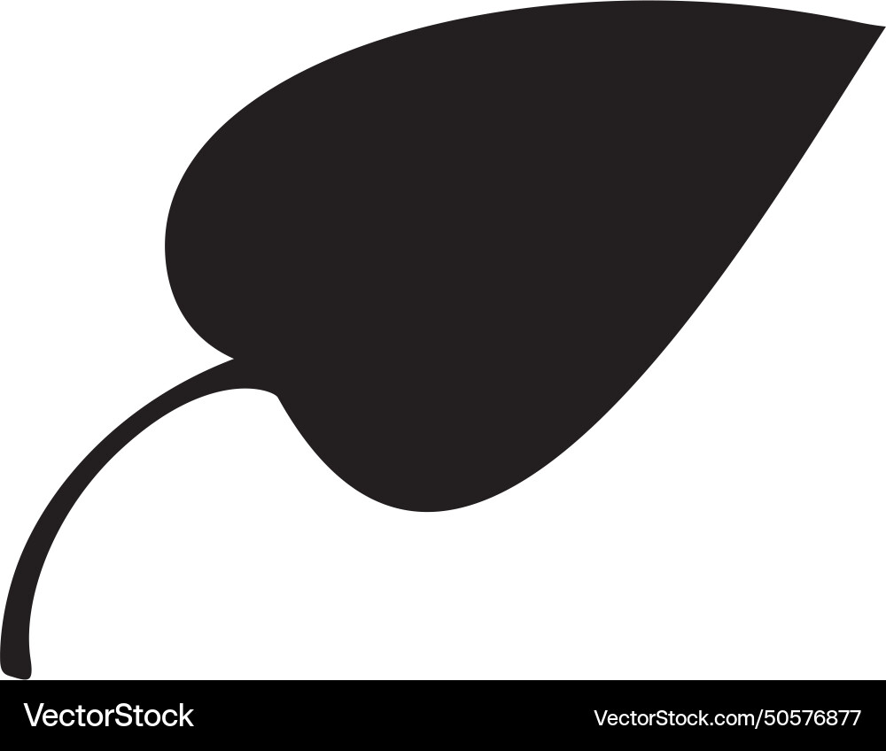 Black leaf shape Royalty Free Vector Image - VectorStock