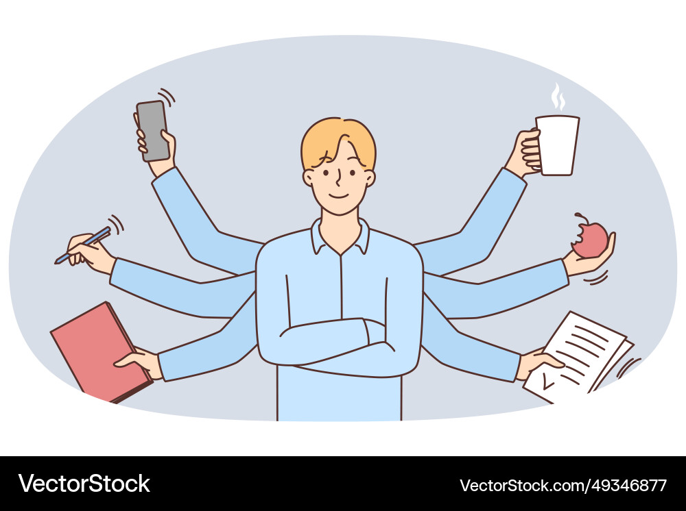 Multitask Office Worker Vector Images (over 2,100)
