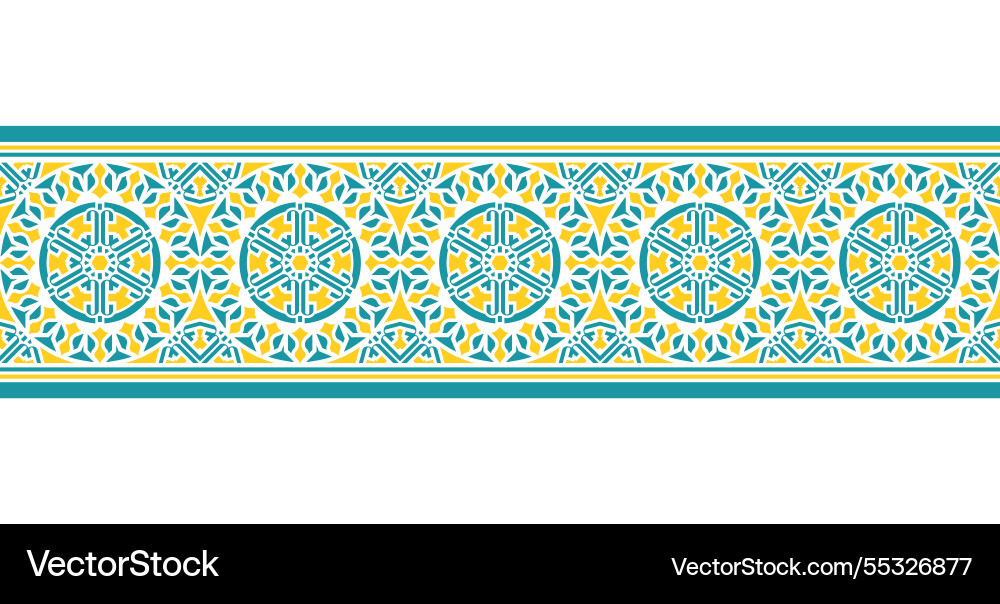 Colorful pattern border design Royalty Free Vector Image