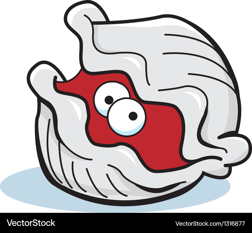 Cute Cartoon Clam Royalty Free Vector Image - VectorStock
