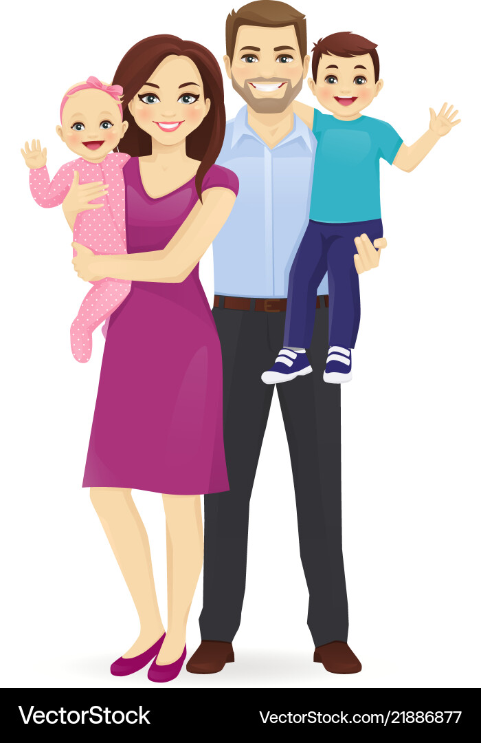 Family portrait Royalty Free Vector Image - VectorStock