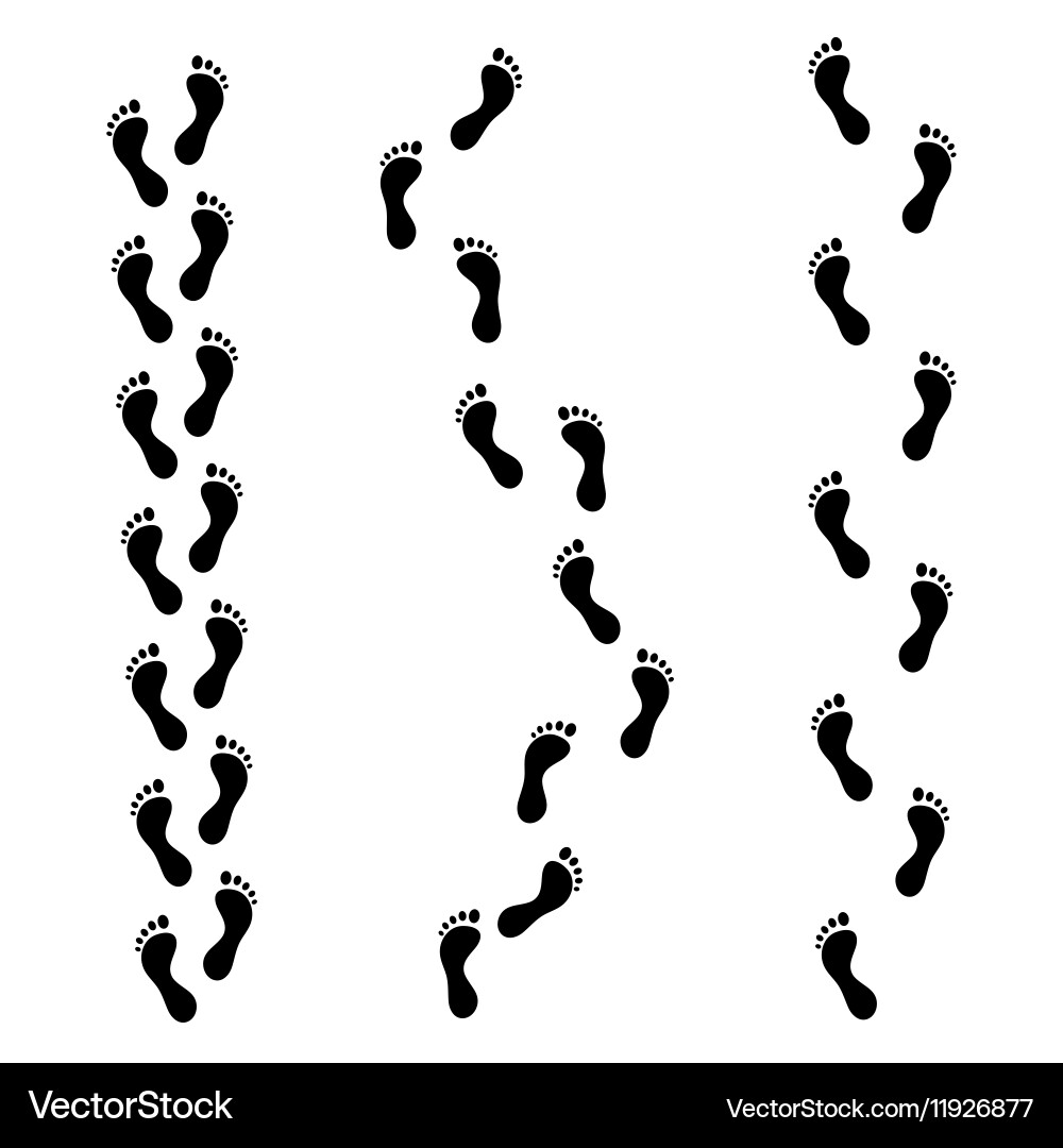 Footprints on a Trail Royalty Free Vector Image
