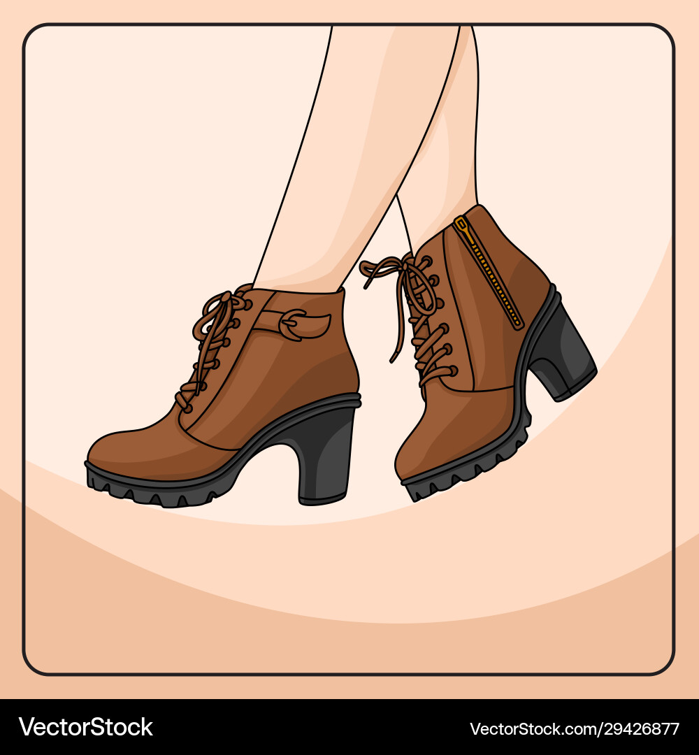 Leather high heels Royalty Free Vector Image - VectorStock