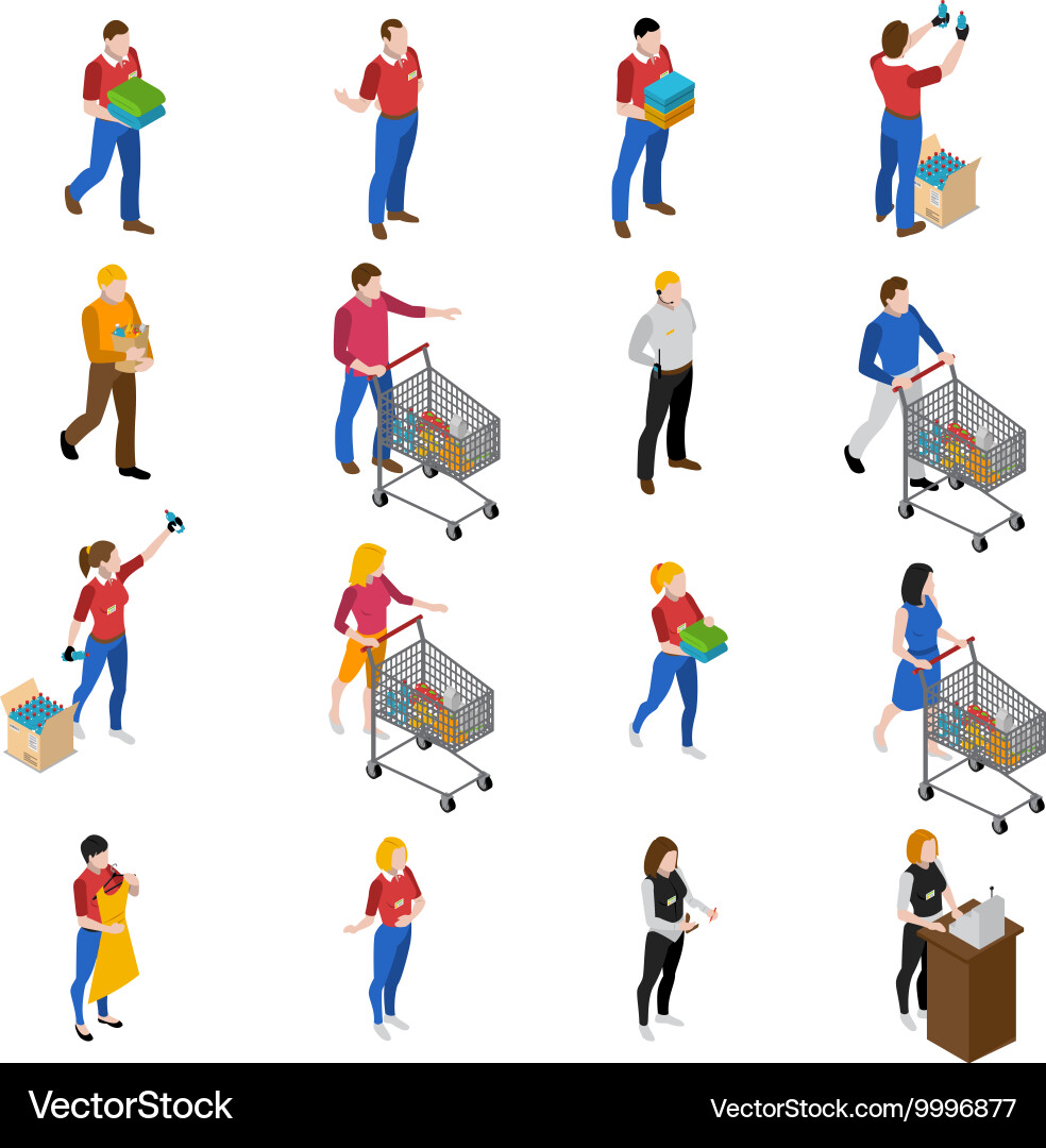 Supermarket icons set Royalty Free Vector Image