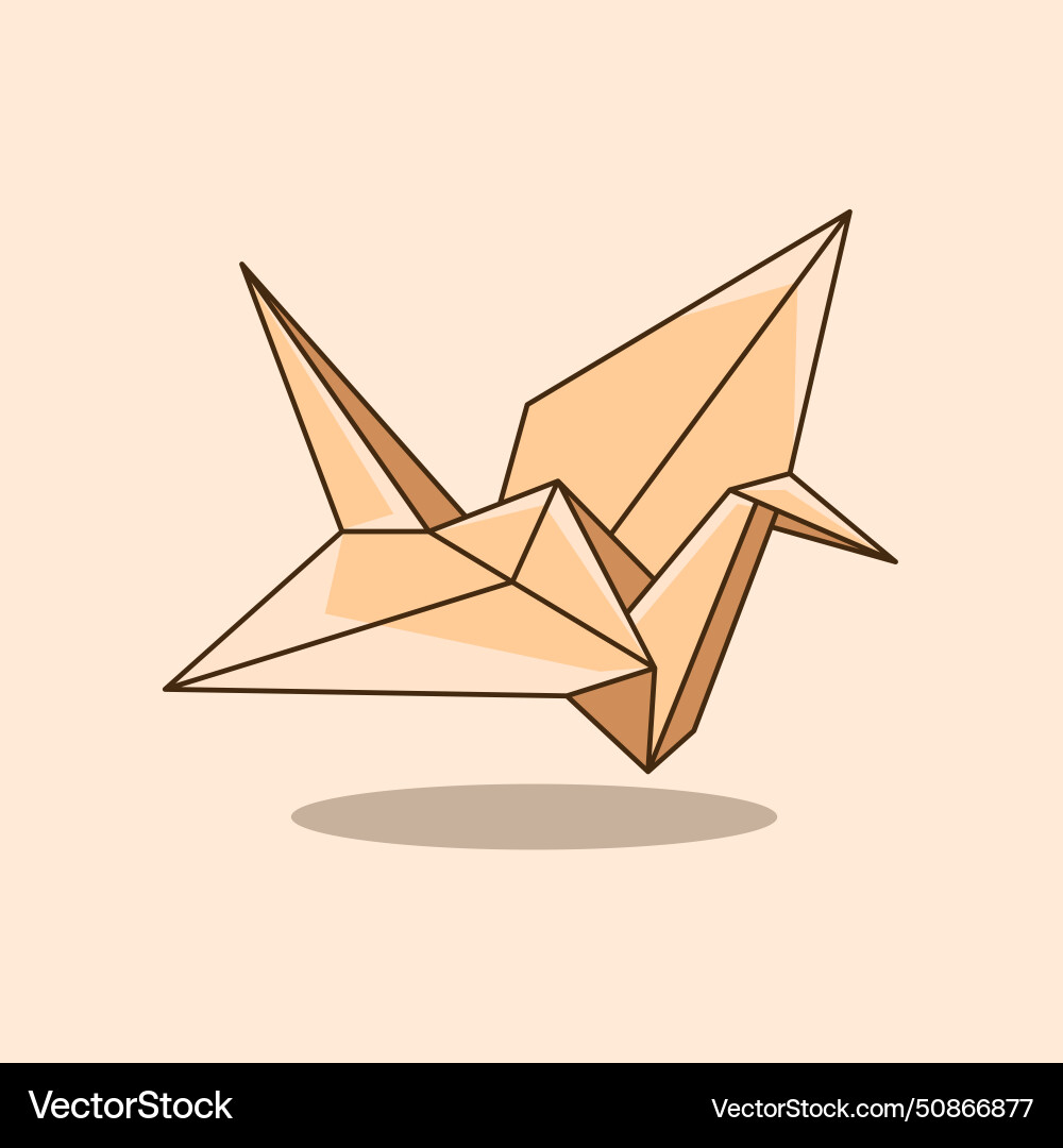Swan origami Royalty Free Vector Image - VectorStock
