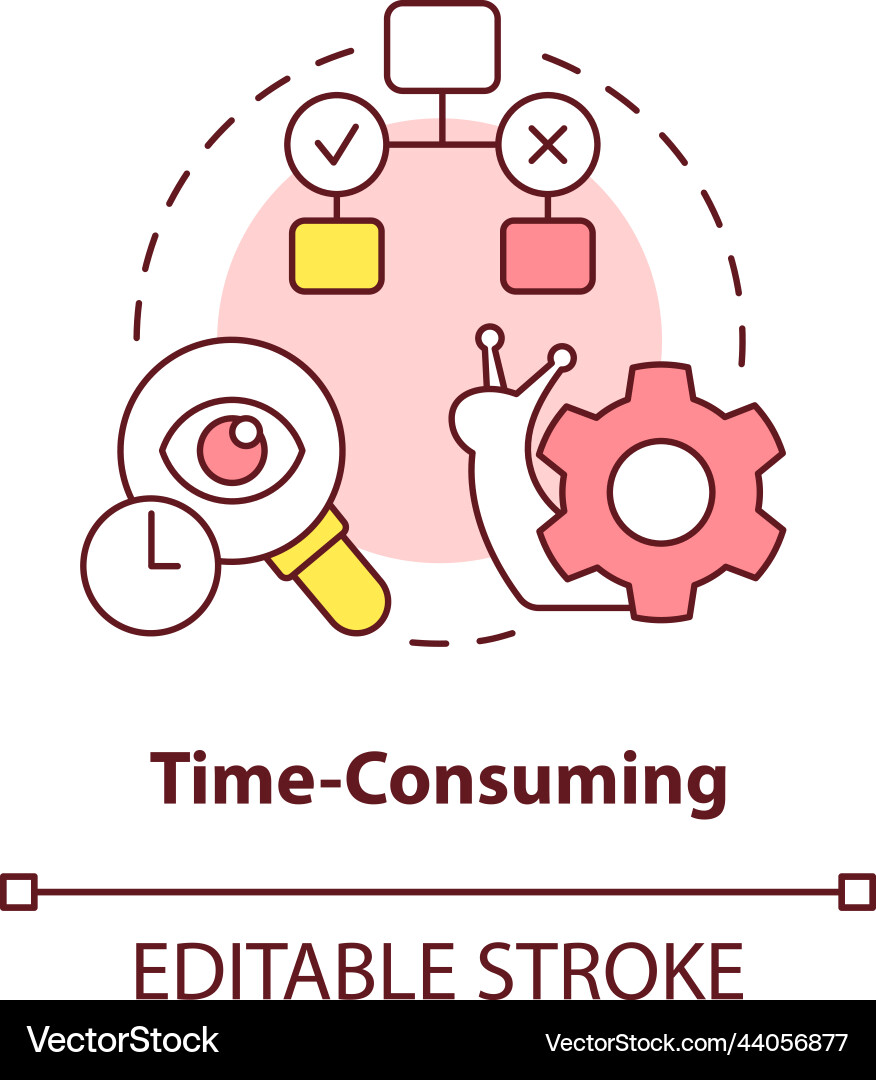 Time consuming concept icon Royalty Free Vector Image Time consuming concept icon Royalty Free Vector Image