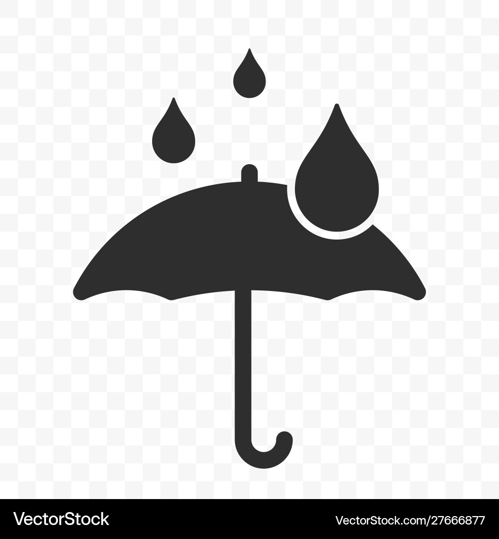 Umbrella icon fragile box warning symbol package Vector Image