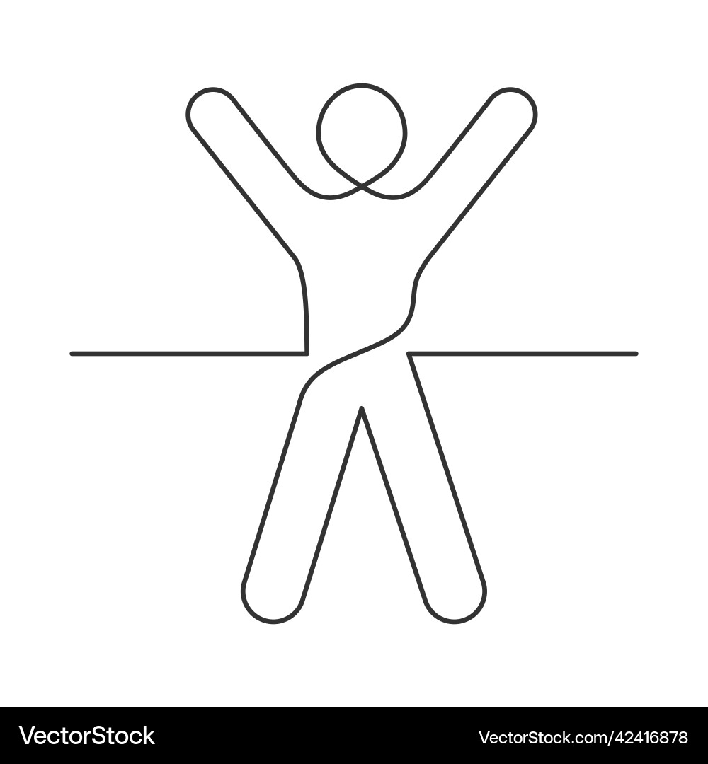 Man one line Royalty Free Vector Image - VectorStock