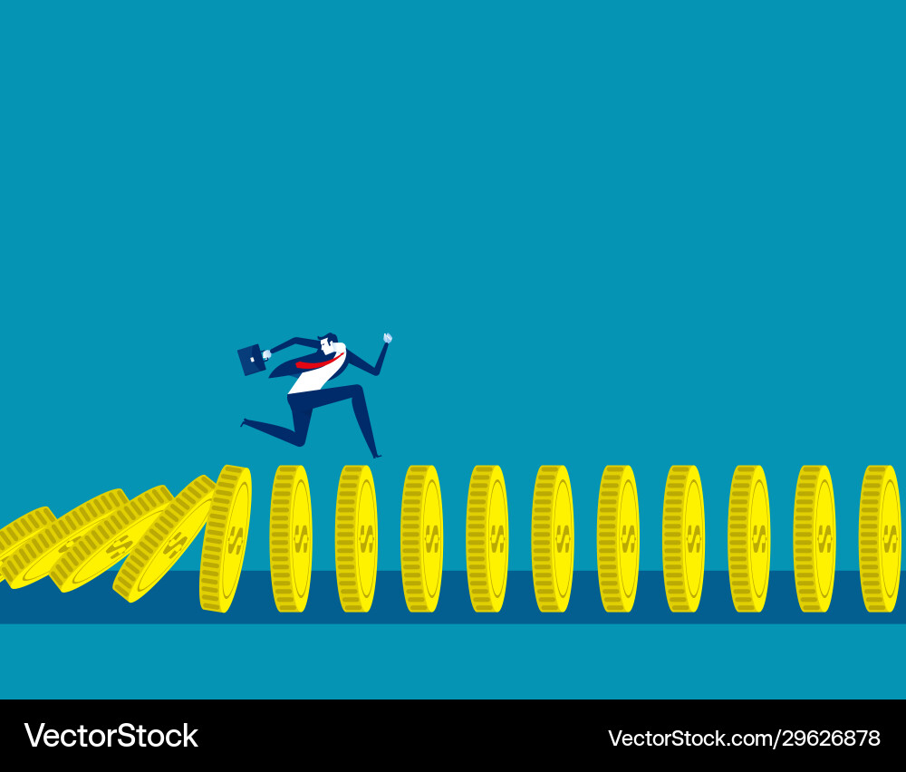 Money pressure overwhelming disasters Royalty Free Vector