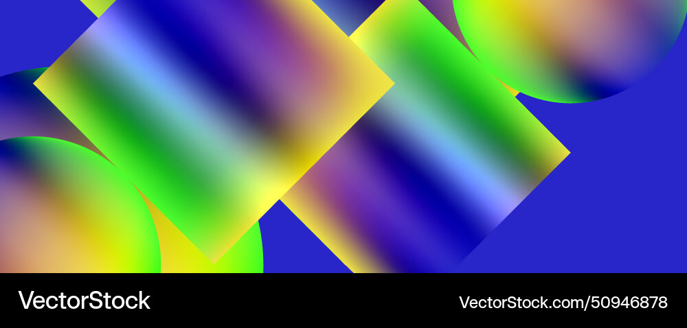 Neon color abstract geometric shapes background Vector Image