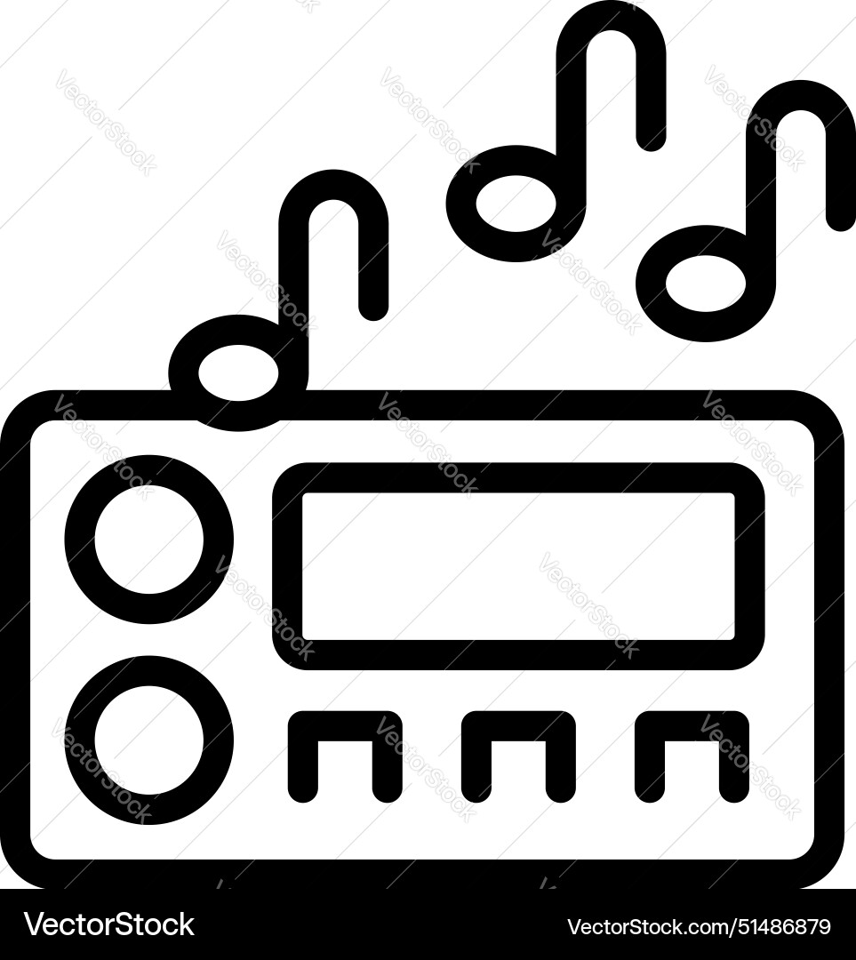 A retro radio Royalty Free Vector Image - VectorStock