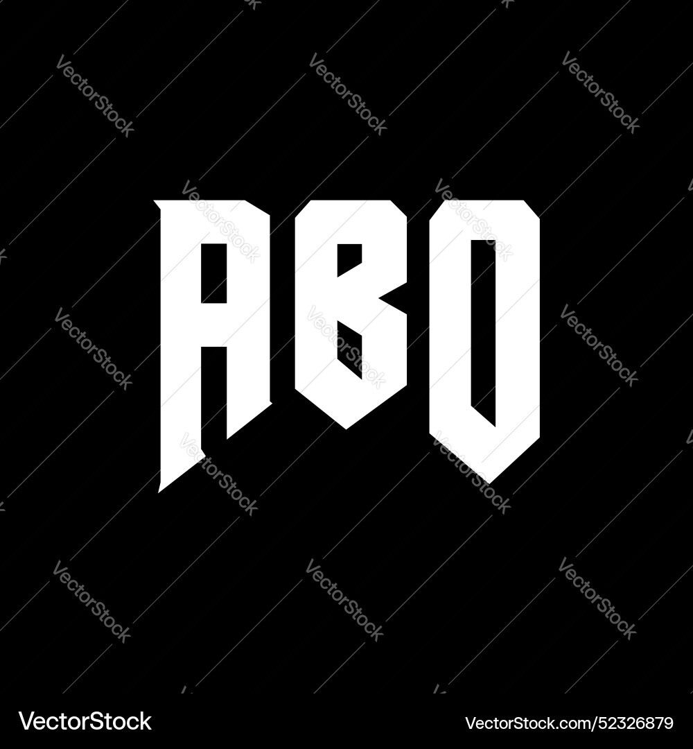 Abo letter logo design for technology company Vector Image