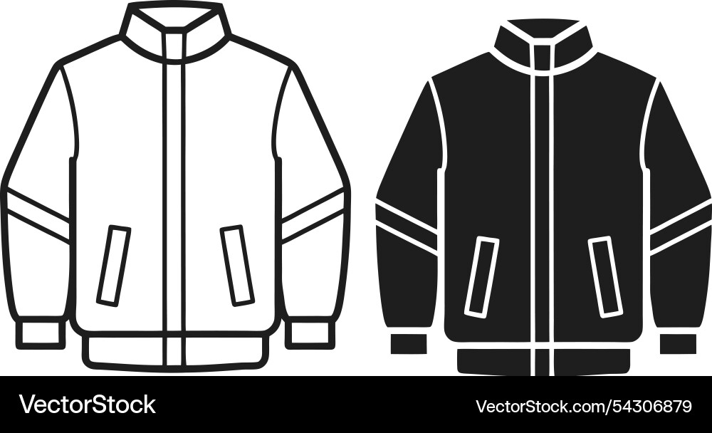 Bomber jacket art sketch fashion drawing template Vector Image