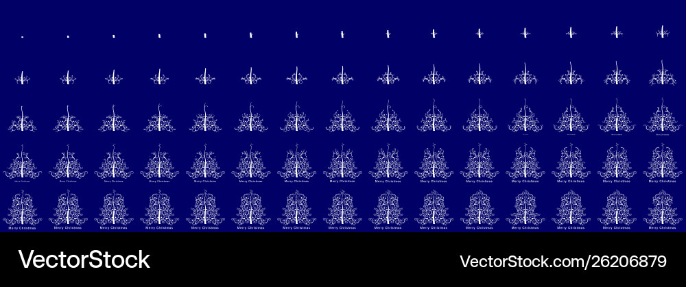 Christmas tree aniamtion sprite sheet Royalty Free Vector