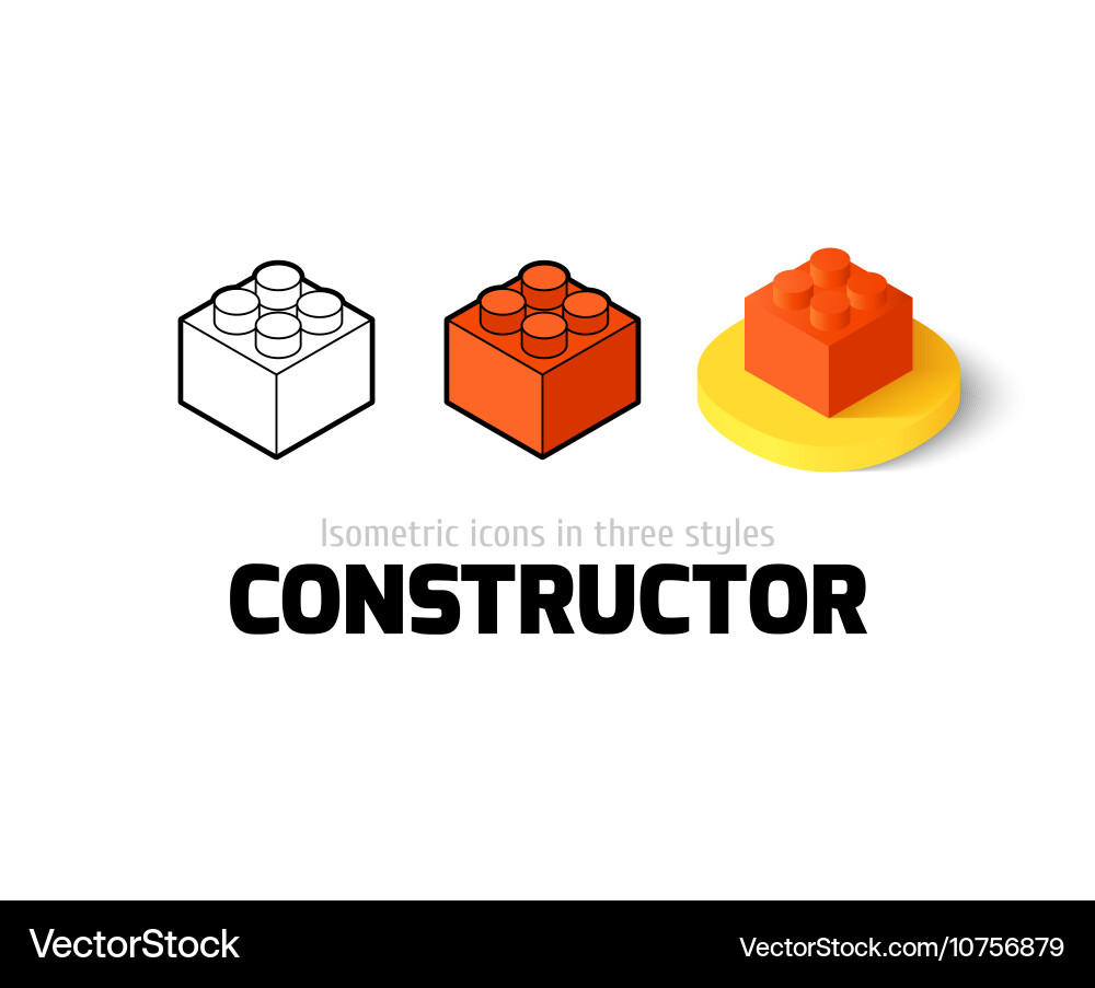 Constructor icon in different style Royalty Free Vector