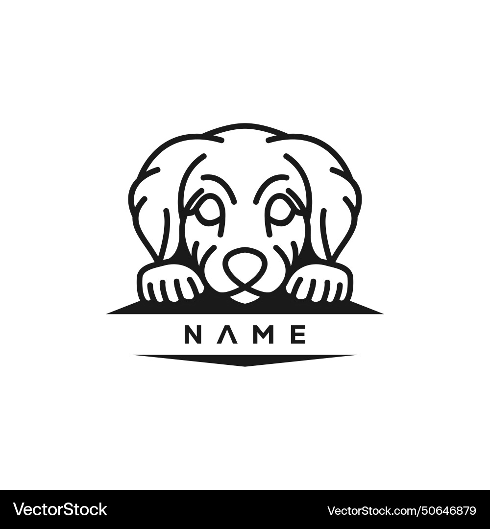Dog line art Royalty Free Vector Image - VectorStock
