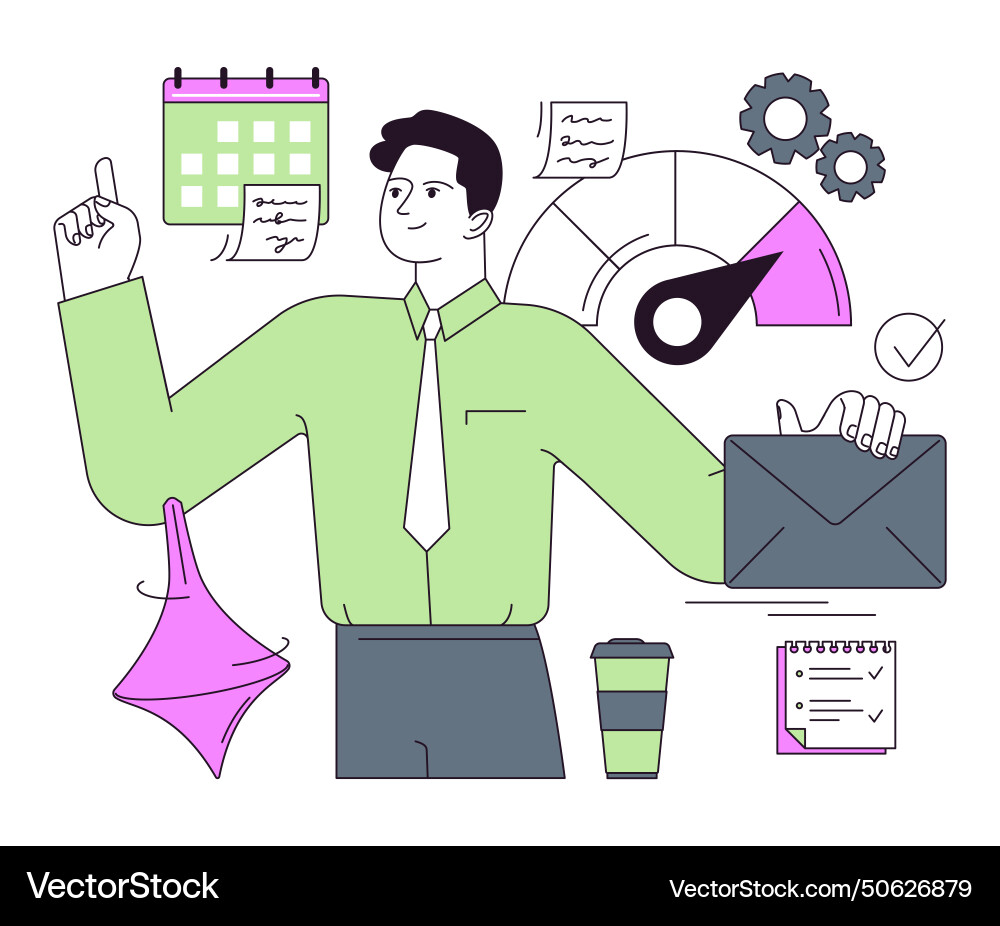 Employee efficiency business productive Royalty Free Vector