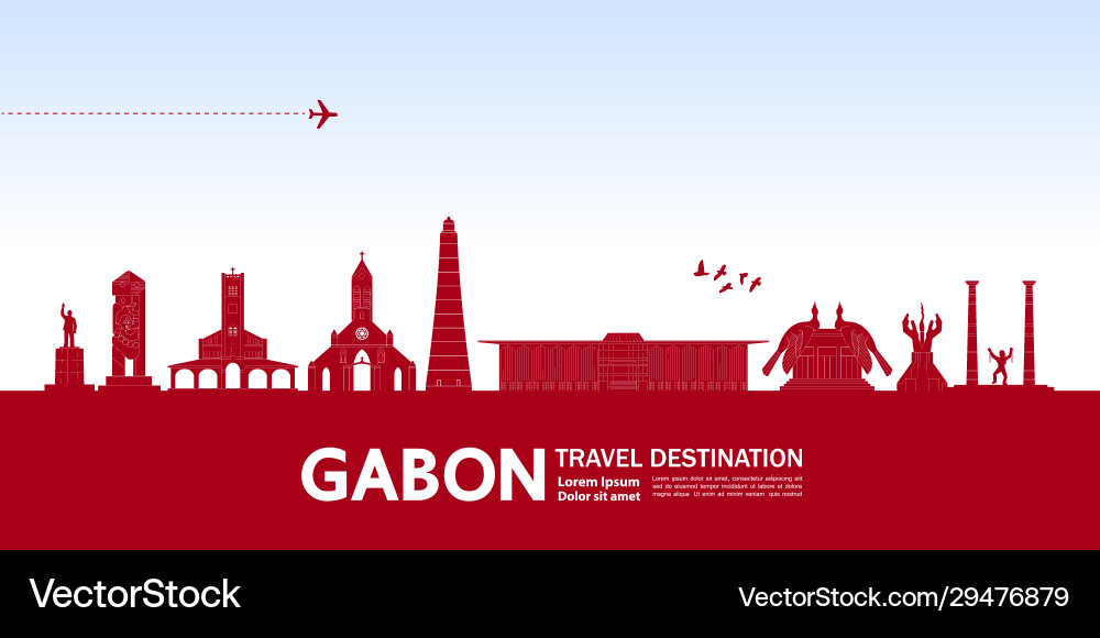 Gabon travel destination Royalty Free Vector Image