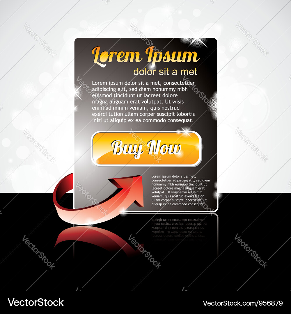 Label on a special offer with red arrow Royalty Free Vector