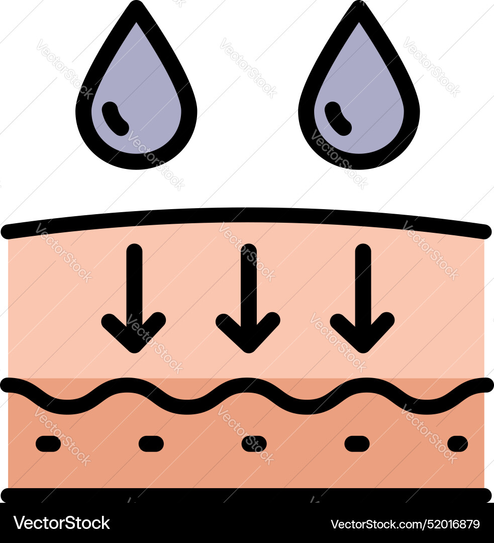 Moisture skin concept color icon moisturizing Vector Image