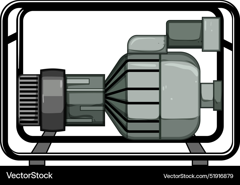 Plumbing water pump cartoon Royalty Free Vector Image