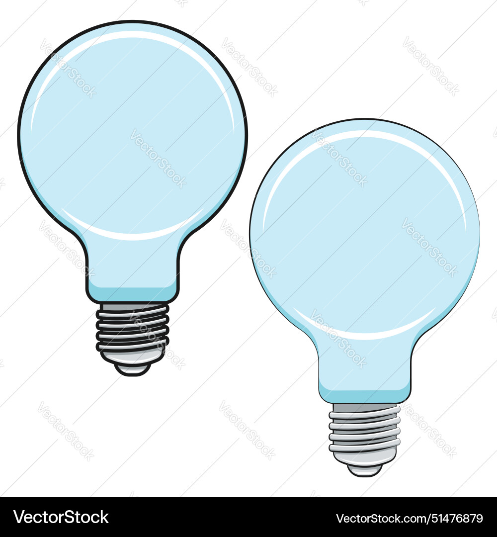 Set of color light bulb Royalty Free Vector Image