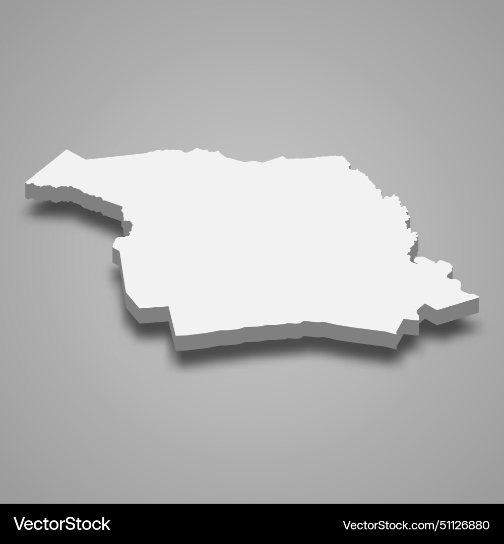 3d isometric map of abidjan is autonomous Vector Image