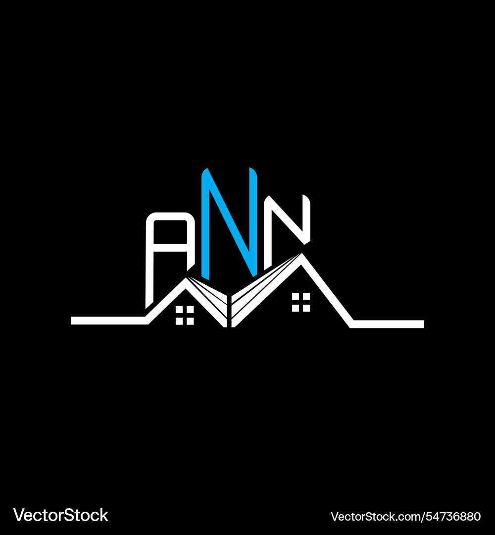 Ann real state logo design simple and modern Vector Image