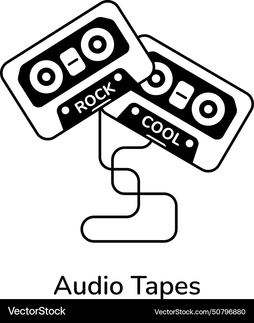 Audio tapes Royalty Free Vector Image - VectorStock