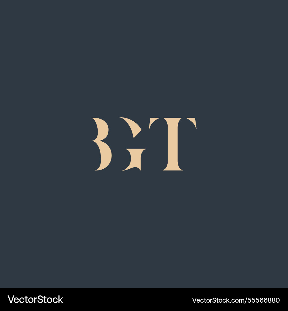 Bgt abstract letter logo Royalty Free Vector Image