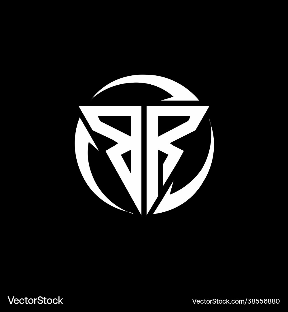 Br logo monogram design template Royalty Free Vector Image