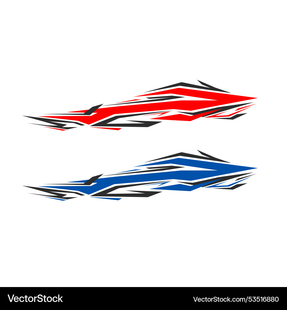 Car wrapping decal template Royalty Free Vector Image