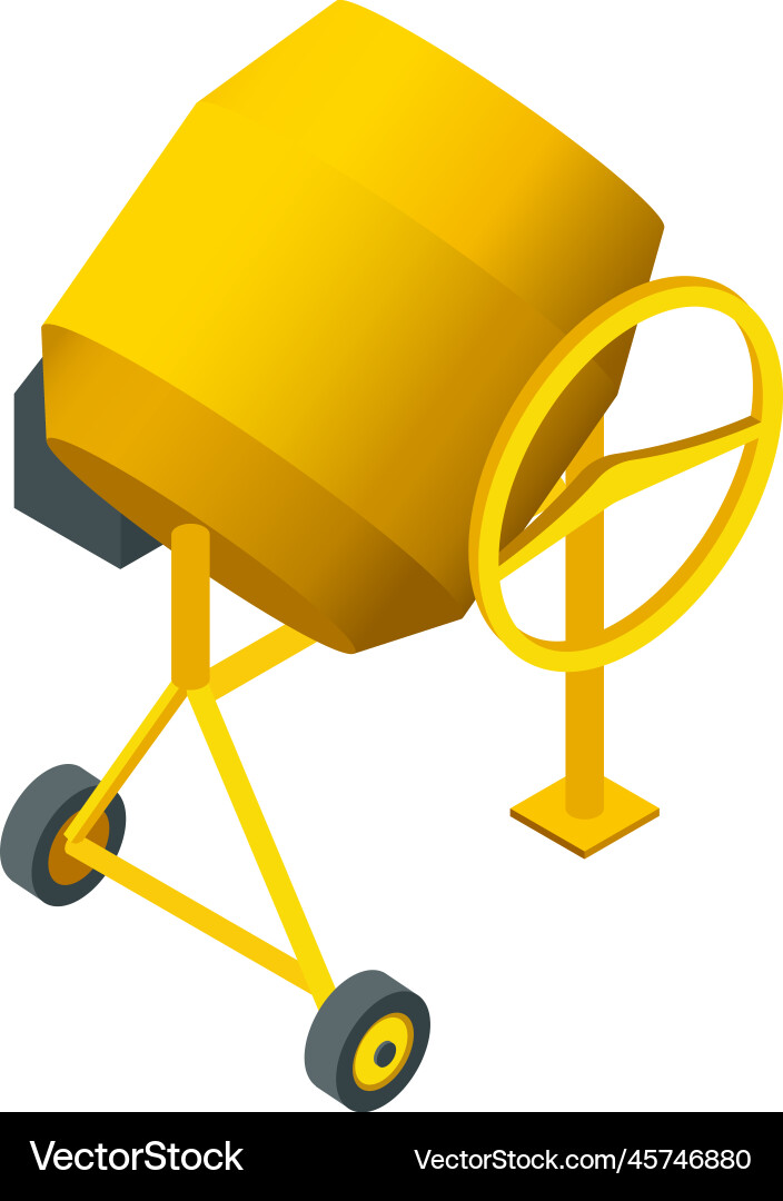 Concrete production mixer composition Royalty Free Vector