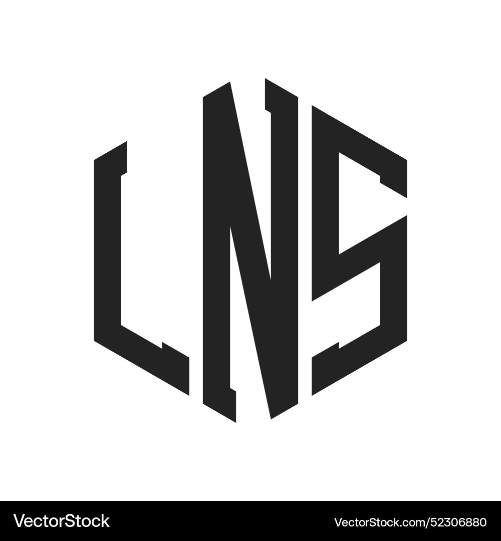 Lns logo design initial letter monogram Royalty Free Vector