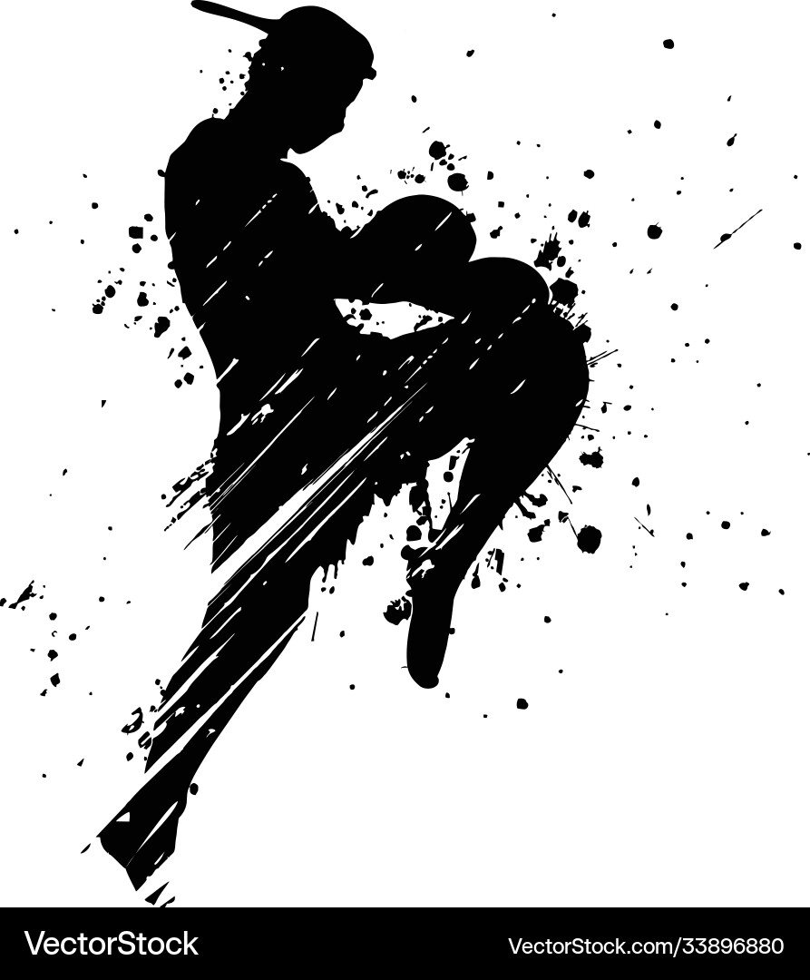 Muay Thai Back Throw Technique Royalty Free Vector Image