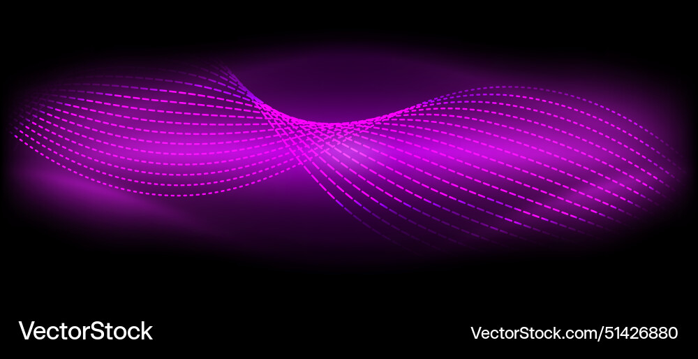 Neon wave lines with blend effect Royalty Free Vector Image
