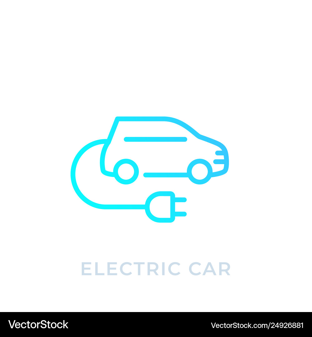 Electric Vehicle Charging Icon Royalty Free Vector Image